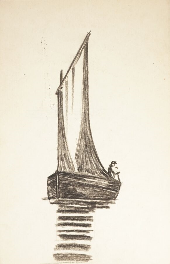 Pierre Agnes (1898-1964) | études de barques dont chaloupes sardinières ...