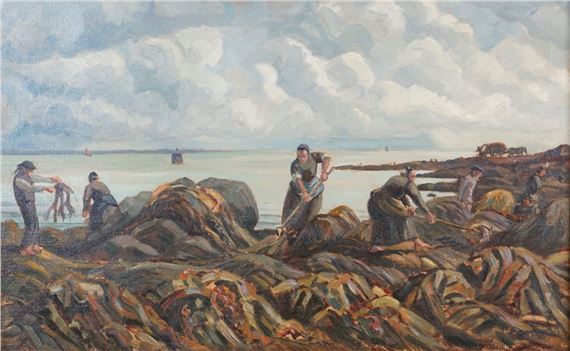Pierre Agnes (1898-1964) | Le ramassage du goémon en pays Bigouden ...