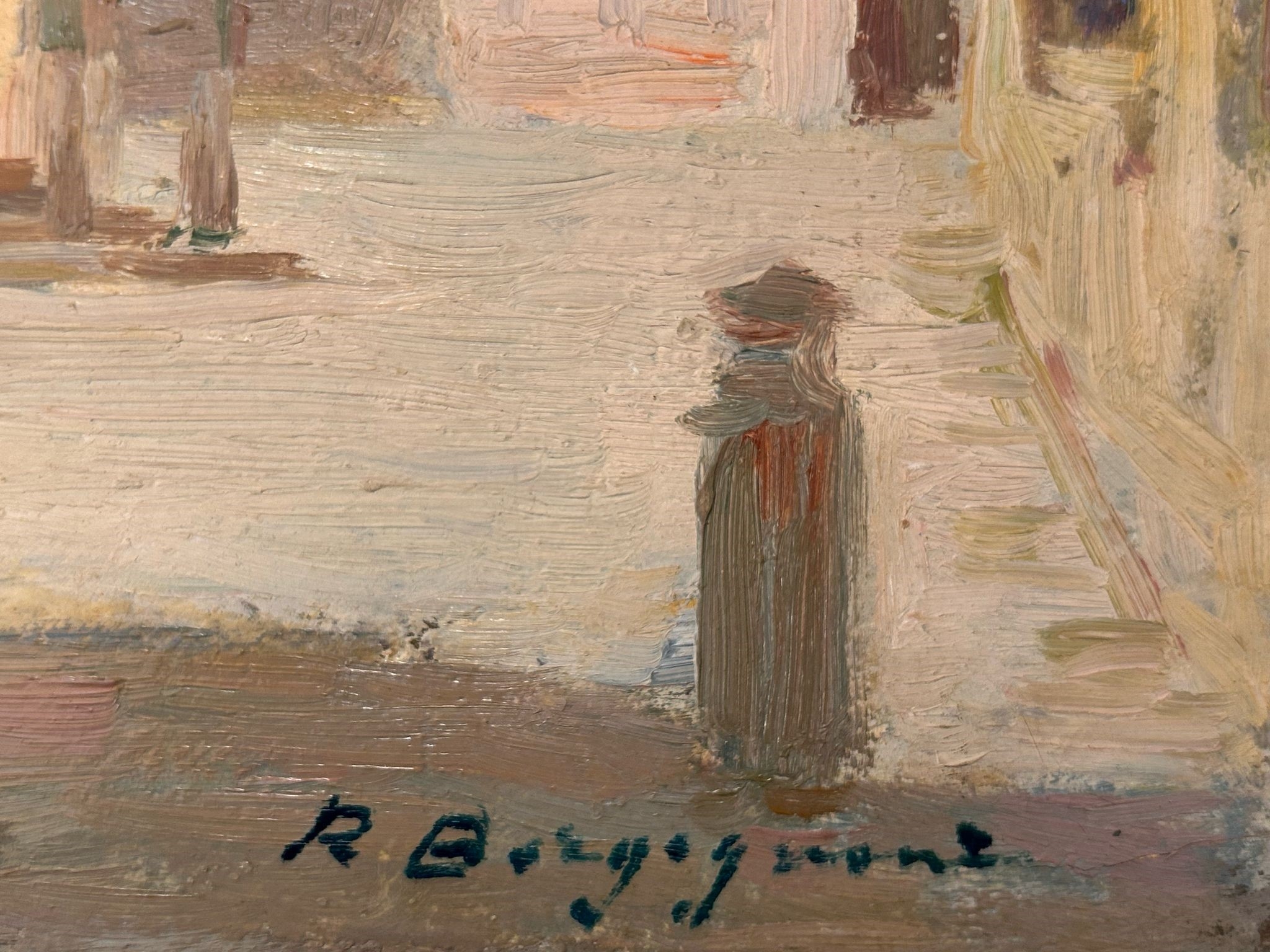 Romeo Borgognoni | Veduta di piazza con una statua | MutualArt