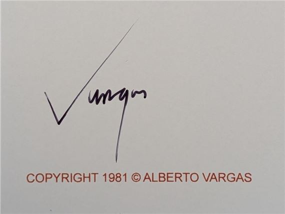 Alberto Vargas | Alberto Vargas Hand Signed Pin-Up Girl Print (1981 ...