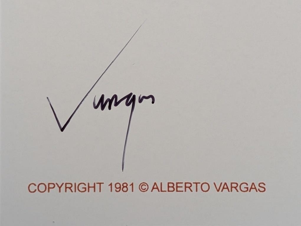 Alberto Vargas | Alberto Vargas Hand Signed Pin-Up Girl Print (1981 ...