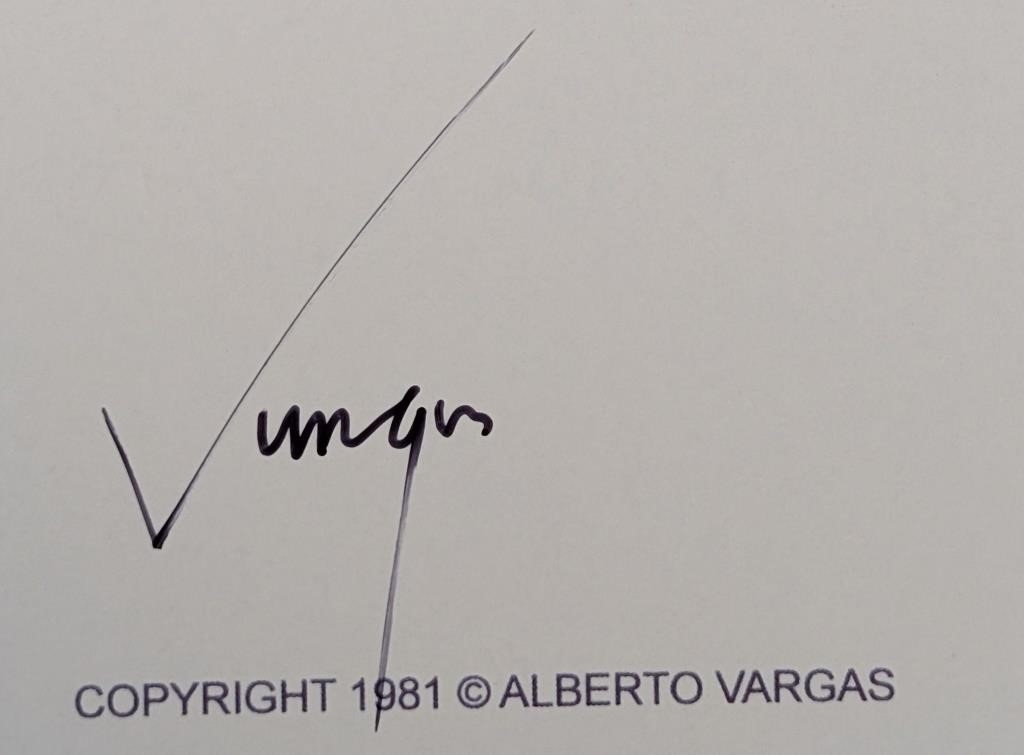 Alberto Vargas | Alberto Vargas Hand Signed Pin-Up Girl Print (1981 ...