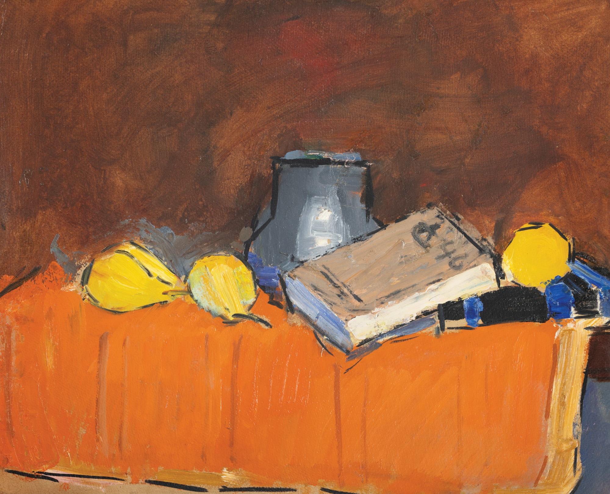 Alexandru Ciucurencu | Still Life with Fruits and Books [1946 (Circa 17 ...
