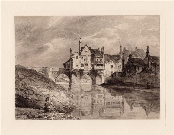 Thomas Hearne | Elvet Bridge, Durham (1888) | MutualArt