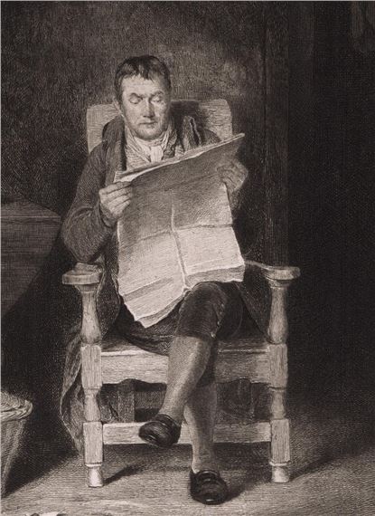 Thomas Sword Good | The Newspaper (A Man Reading (1889) | MutualArt