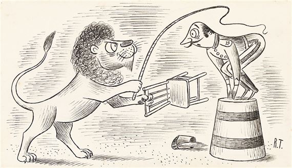 Richard Denison Taylor | Lion and lion tamer (Circa 1940) | MutualArt