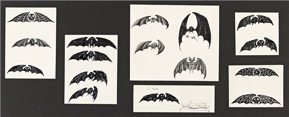 Edward Gorey | Vampire bat sketches for the Broadway production of ...