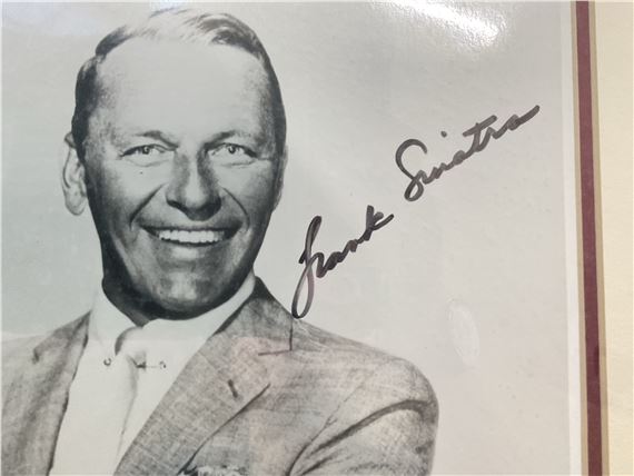Frank Sinatra | Frank Sinatra-themed collection featuring a framed gold ...