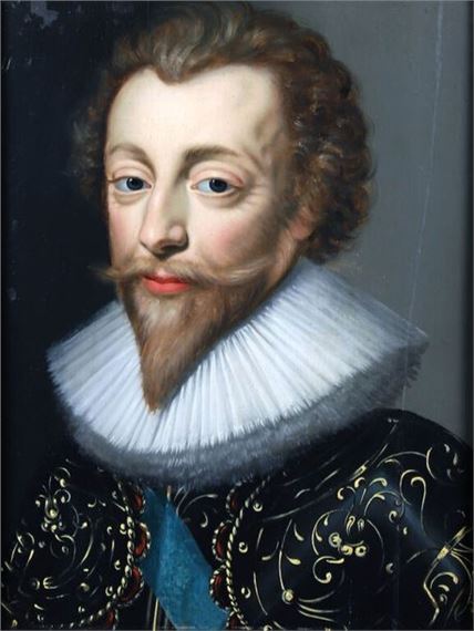 French School, 17th Century | Portrait of a blue-eyed man wearing the ...