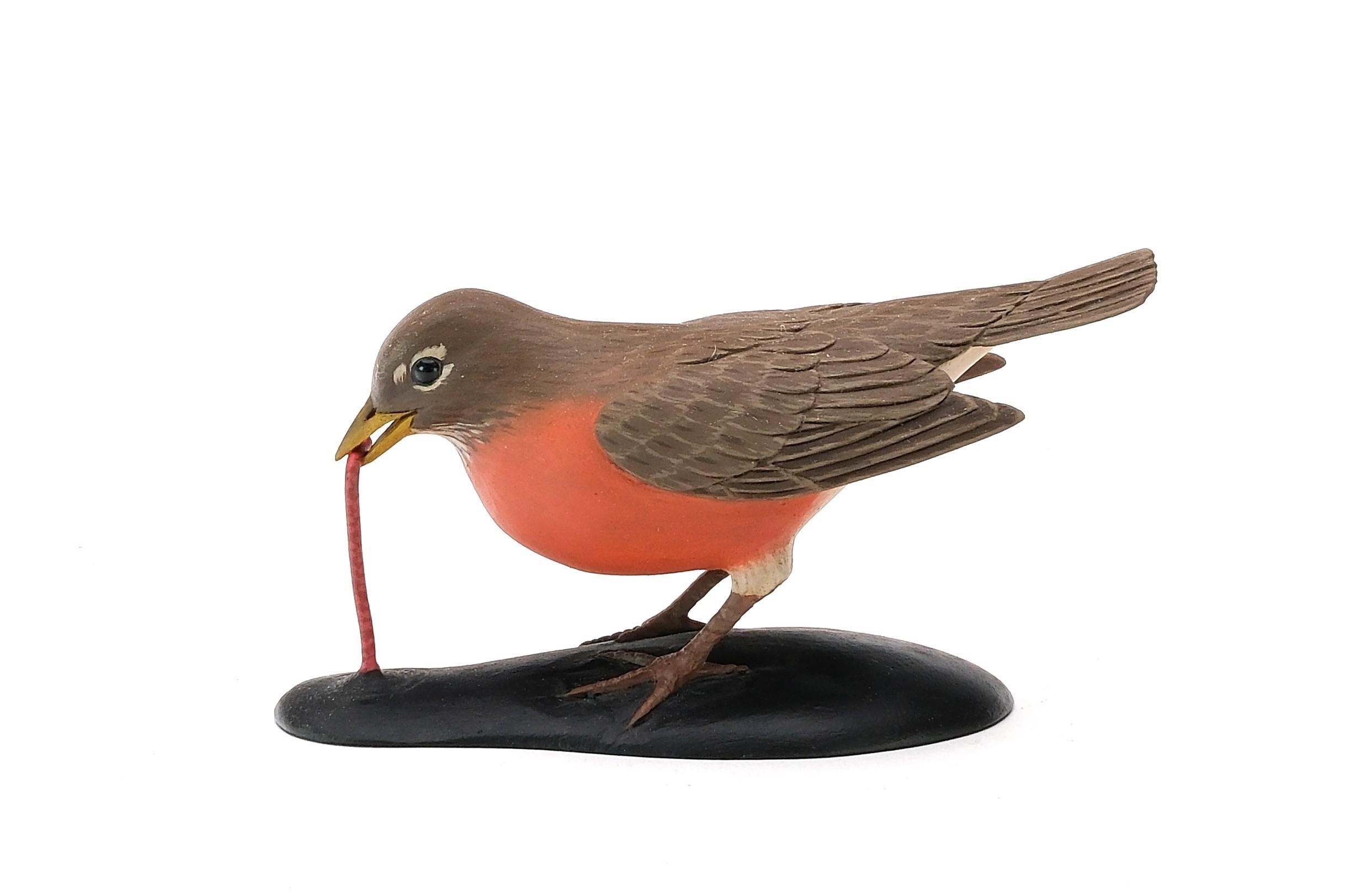 Eddie Wozny | Robin pulling a worm out of the ground | MutualArt