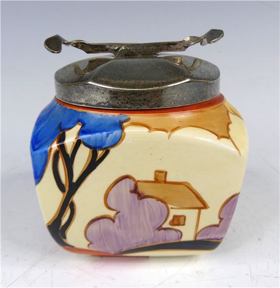 Clarice Cliff | A 1930s Clarice Cliff Blue Autumn pattern pottery sugar ...