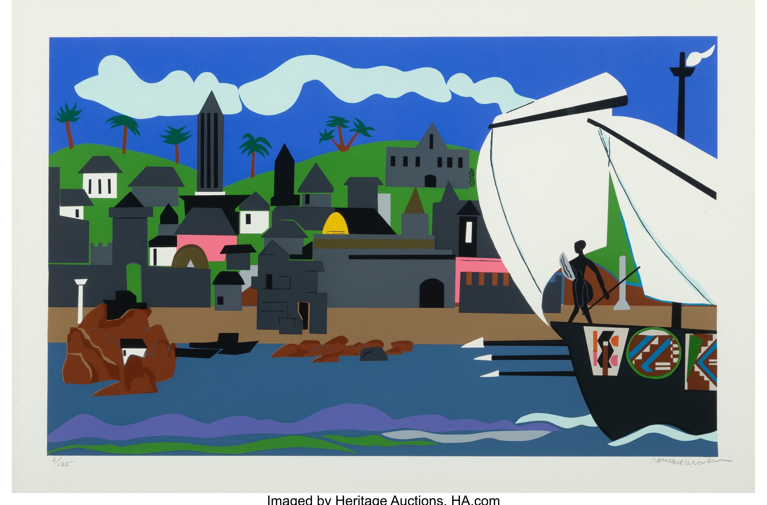 Romare Bearden | Home to Ithaca, from The Odysseus Suite (1979) | MutualArt