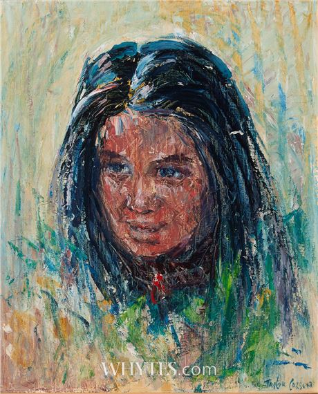Robert Taylor Carson | Title : PORTRAIT OF A GIRL Frame dimensions : 27 ...