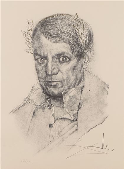 Salvador Dalí | Portrait of Pablo Picasso (Circa 1970) | MutualArt