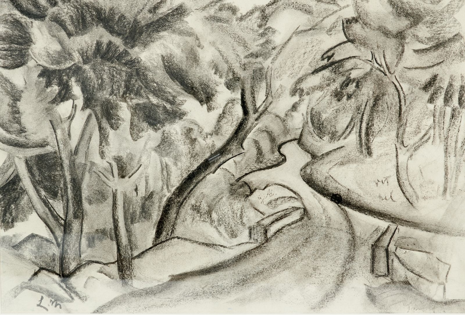 Lore Goilav-masius | Straße durch einen Wald (1965) | MutualArt