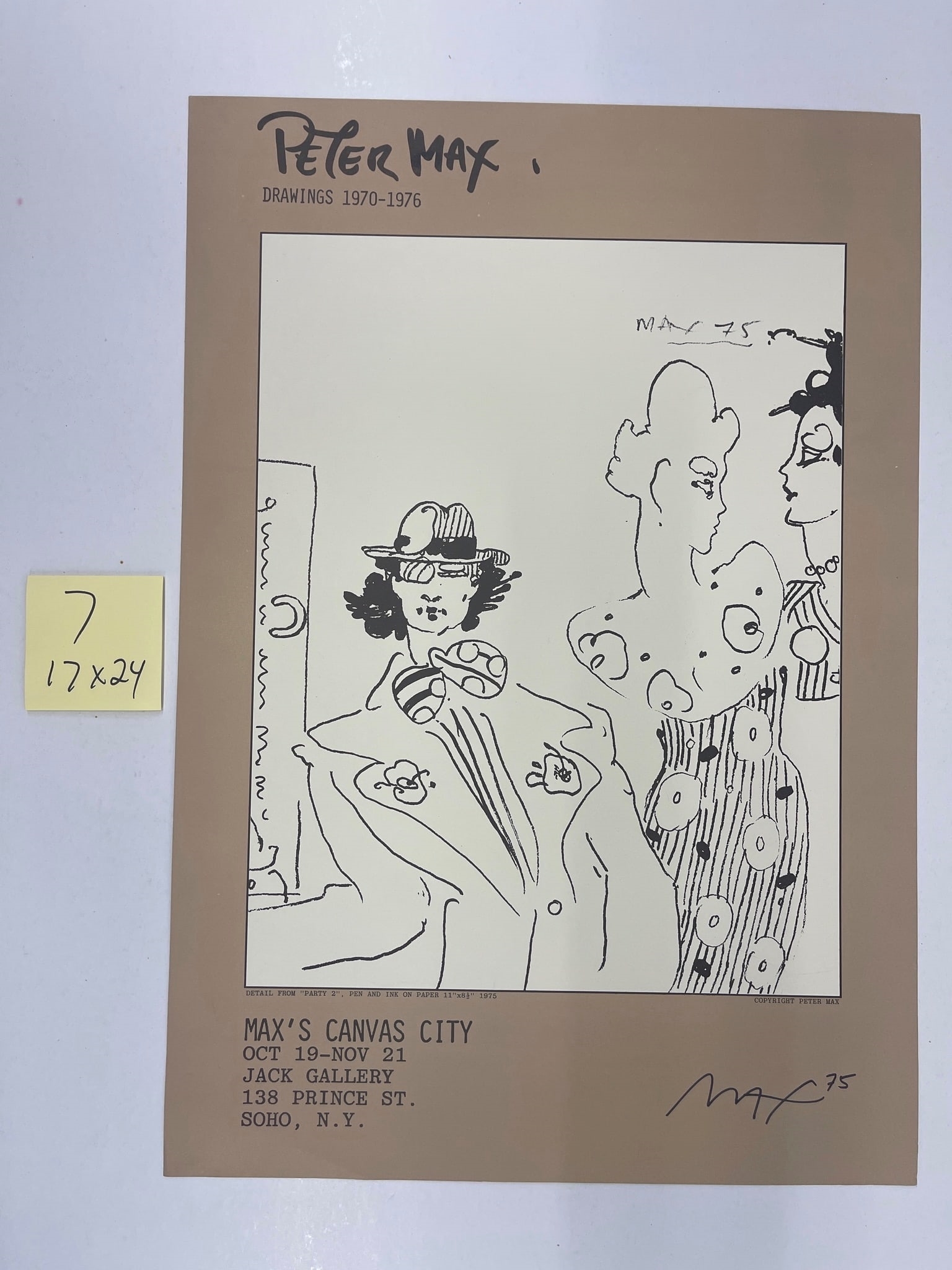 Peter Max | PETER MAX GALLERY SHOW POSTER - 1975 - JACK GALLERY (1975 ...
