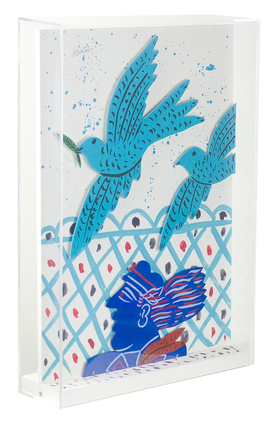 Alecos Fassianos | Young man with birds | MutualArt