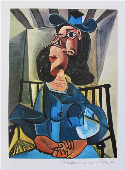 Pablo Picasso | Pablo Picasso Woman With A Hat Seated In Armchair | MutualArt