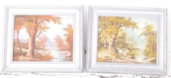 Irene Cafieri | TWO 20TH CENTURY COUNTRY LANDSCAPE OIL PAINTINGS (20th ...