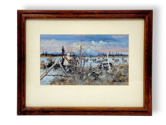 George Aden Ahgupuk | Bow Hunting the Caribou | MutualArt