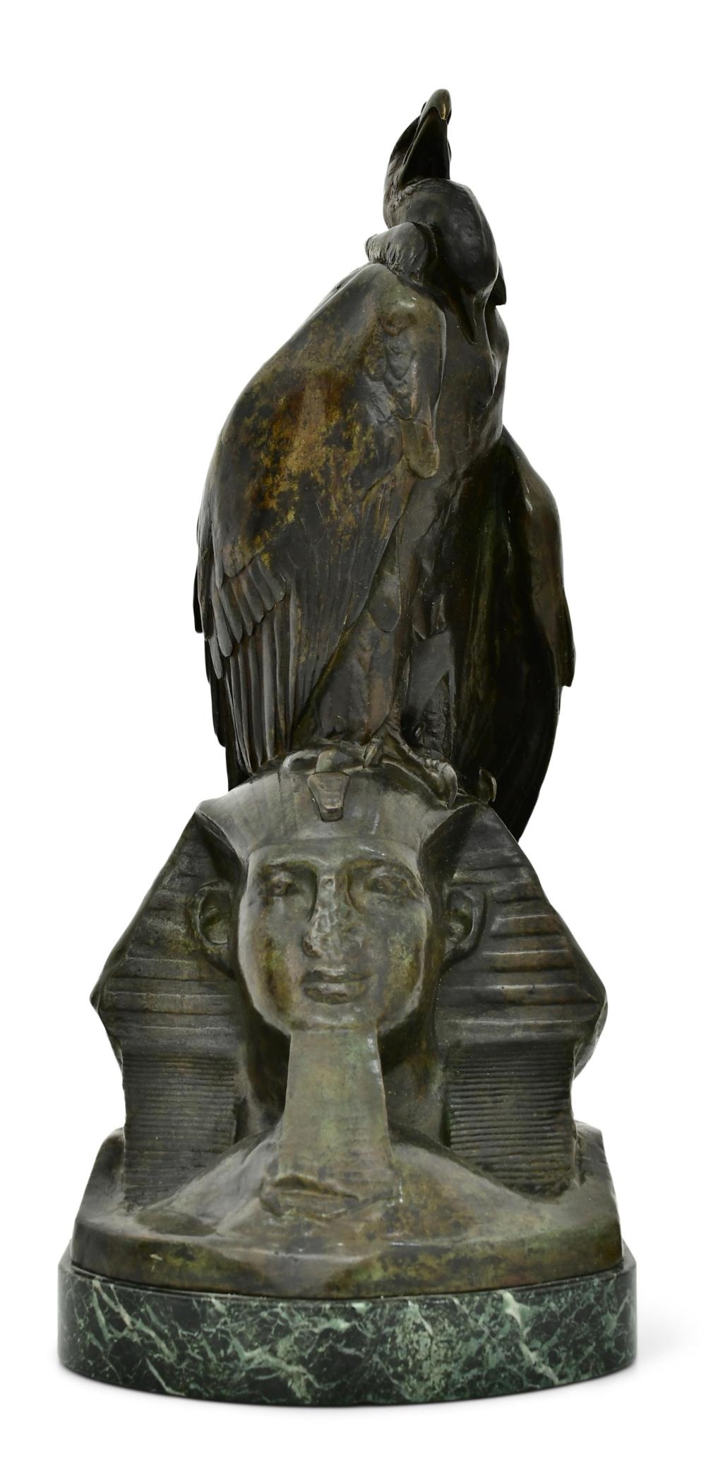 Auguste Nicholas Cain | Sculpture of a Vulture & Sphinx | MutualArt