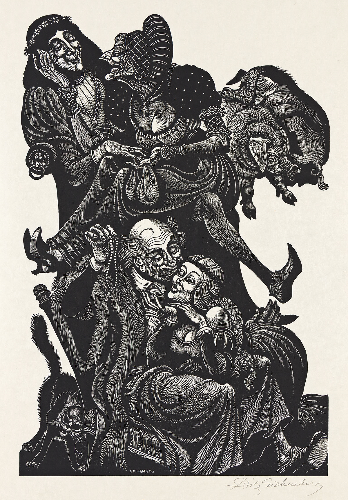Fritz Eichenberg | In Praise of Folly by Erasmus (1972) | MutualArt