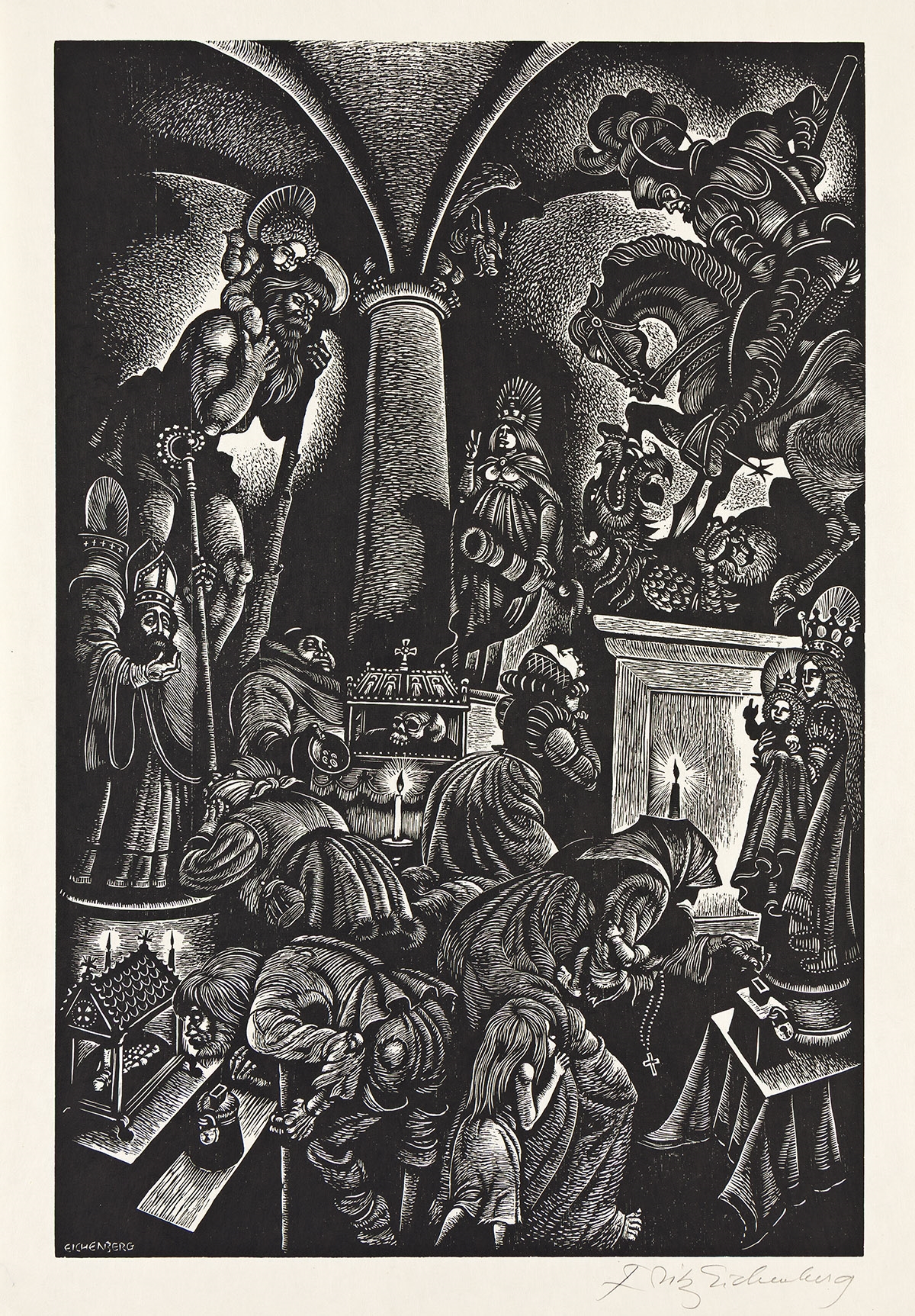 Fritz Eichenberg | In Praise of Folly by Erasmus (1972) | MutualArt