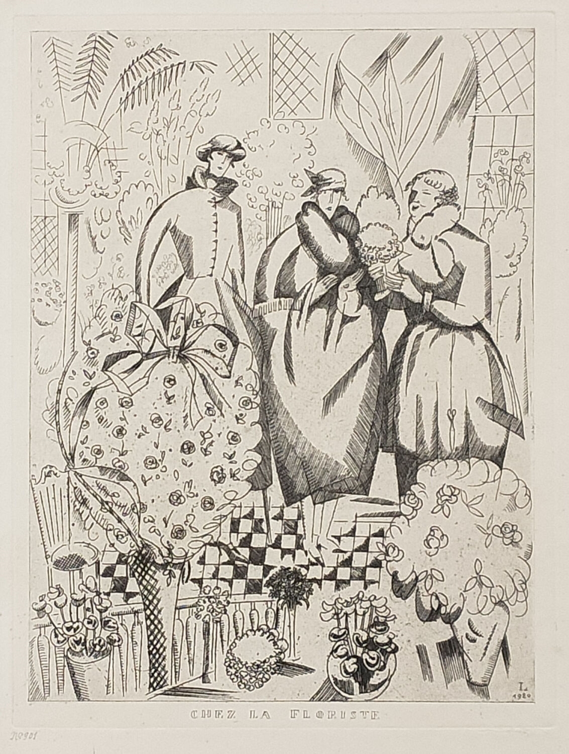 Jean-Émile‏ Laboureur | Chez la floriste (1920) | MutualArt