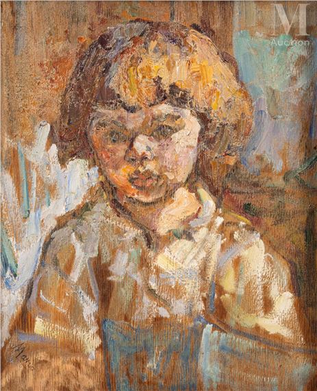 Mania Mavro | Portrait de jeune fille (1889) | MutualArt