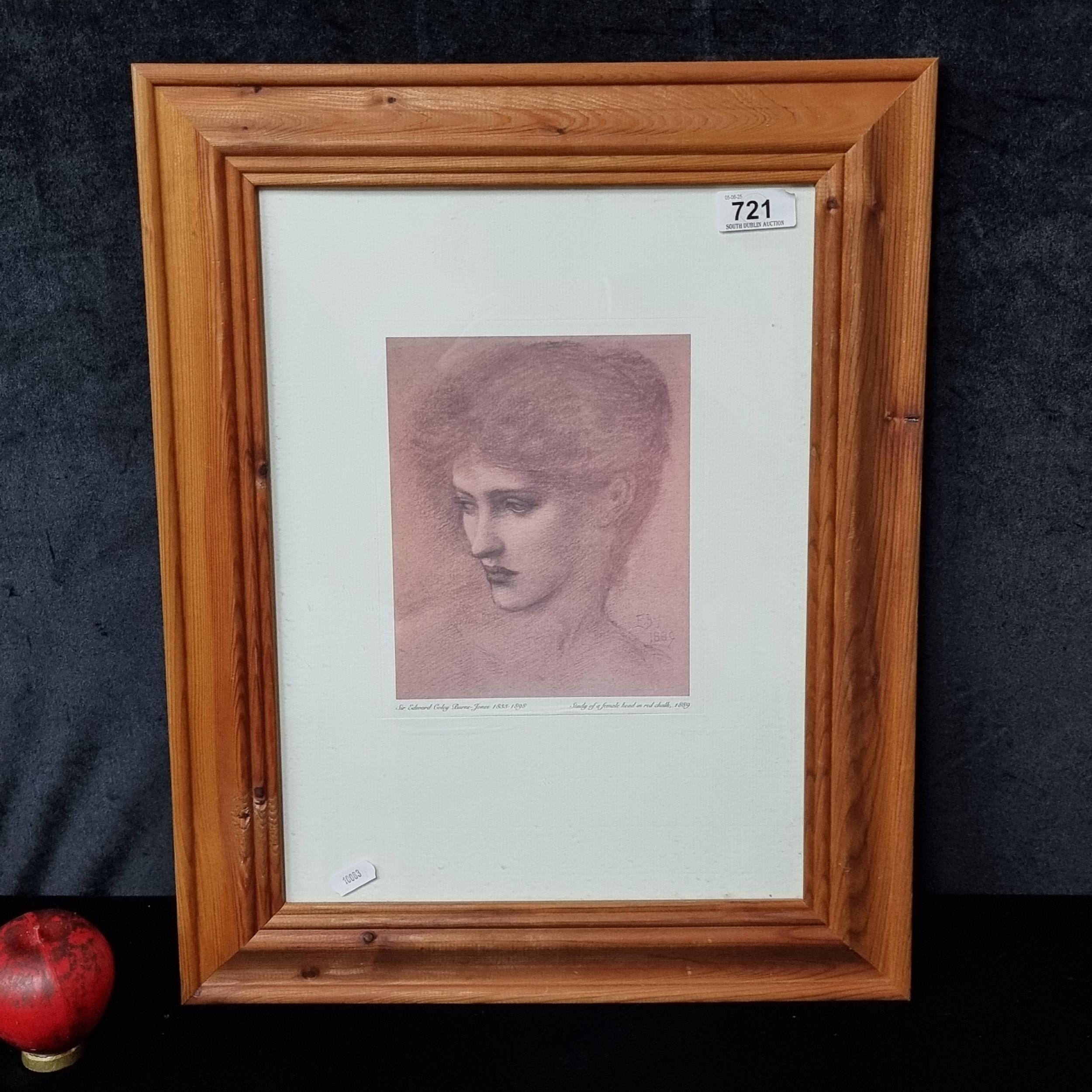 Edward Burne-Jones | Study of a Female Head (1889) | MutualArt