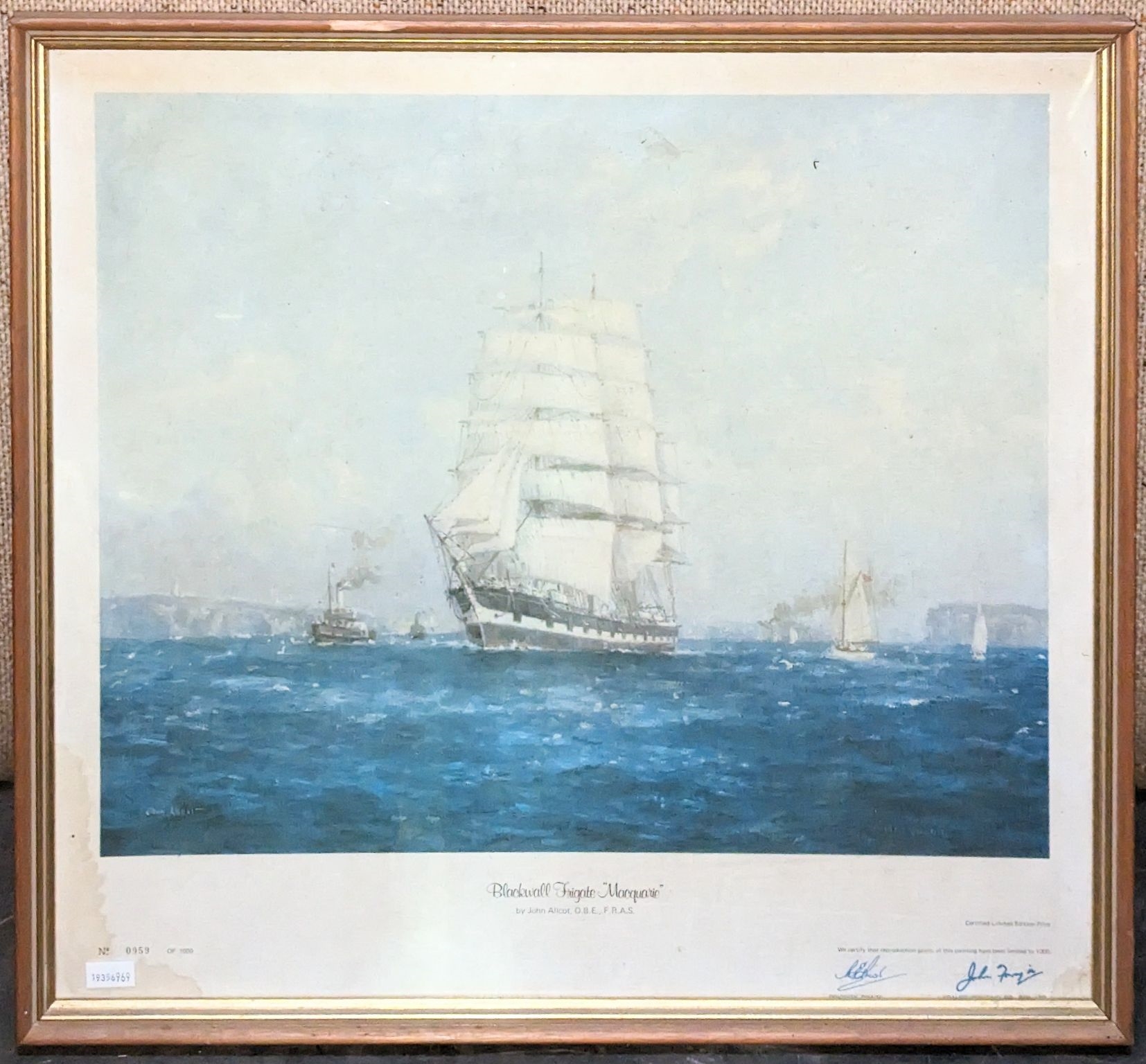 John Charles Allcot | Blackwall Frigate | MutualArt