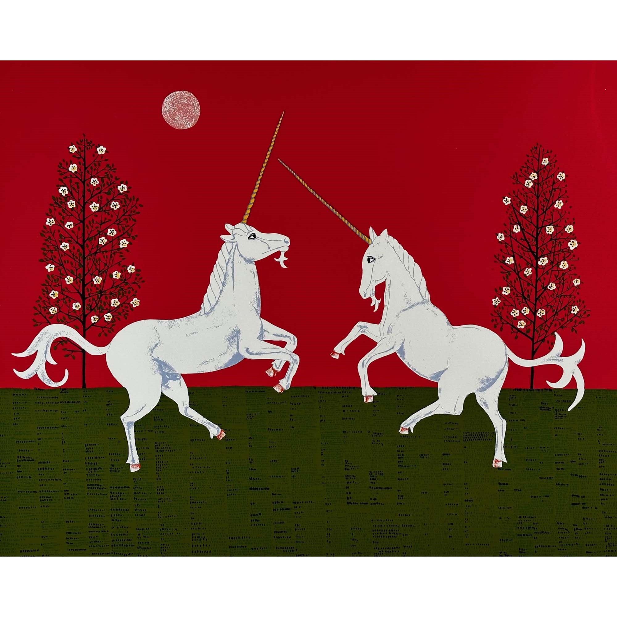 Mark Sabin | Mark Sabin (American 1936) Screenprint Unicorn signed ...