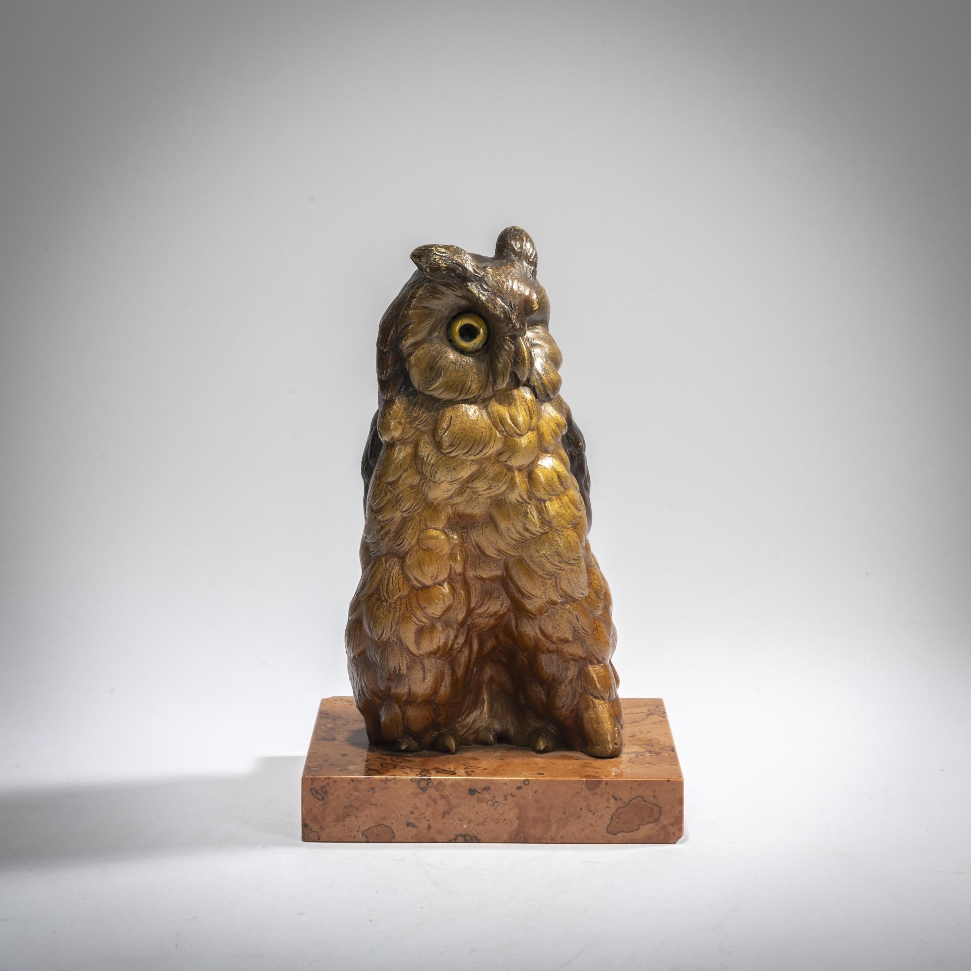 Franz Xaver Bergmann | Bronze figure 'Eagle owl (Circa 1900) | MutualArt