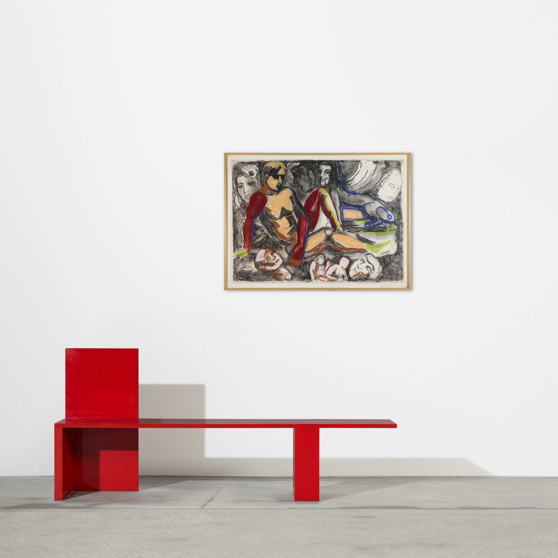 Viola Frey | Untitled (Seated Red and Peach Man (1987) | MutualArt