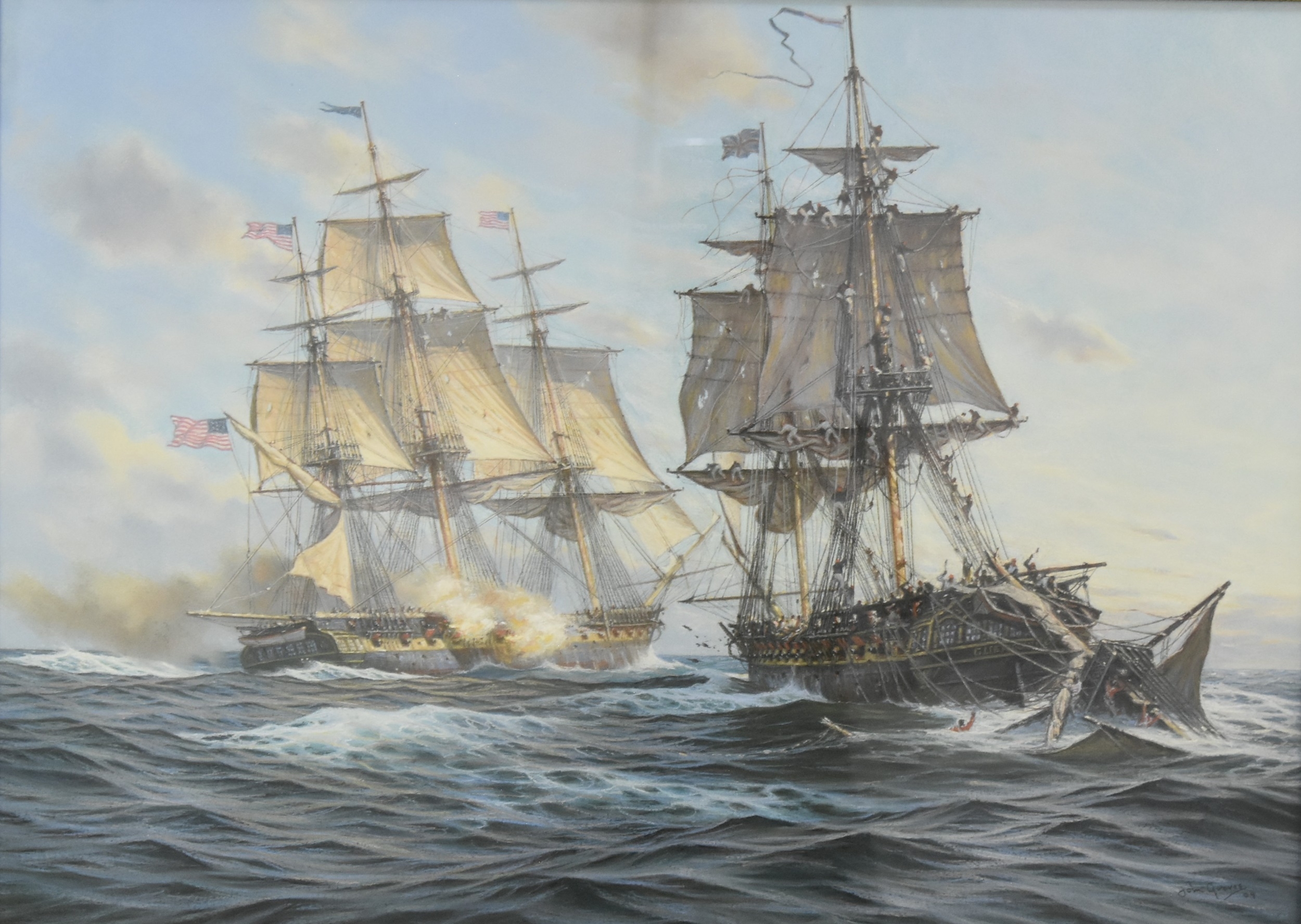 John Michael Groves | Sea Battle between USS Constitution and HMS ...
