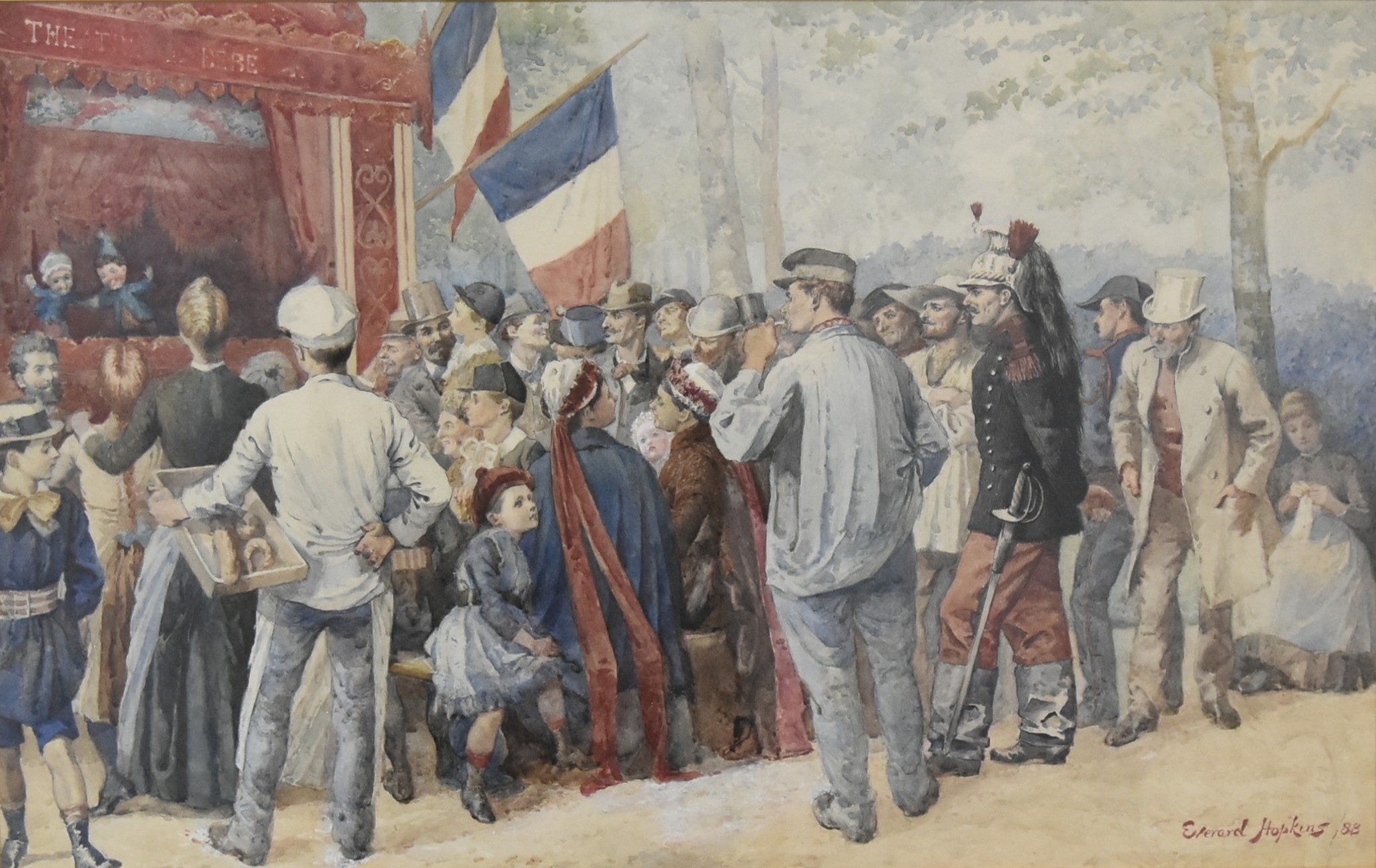 Everard Hopkins | French Puppet Show (1888) | MutualArt