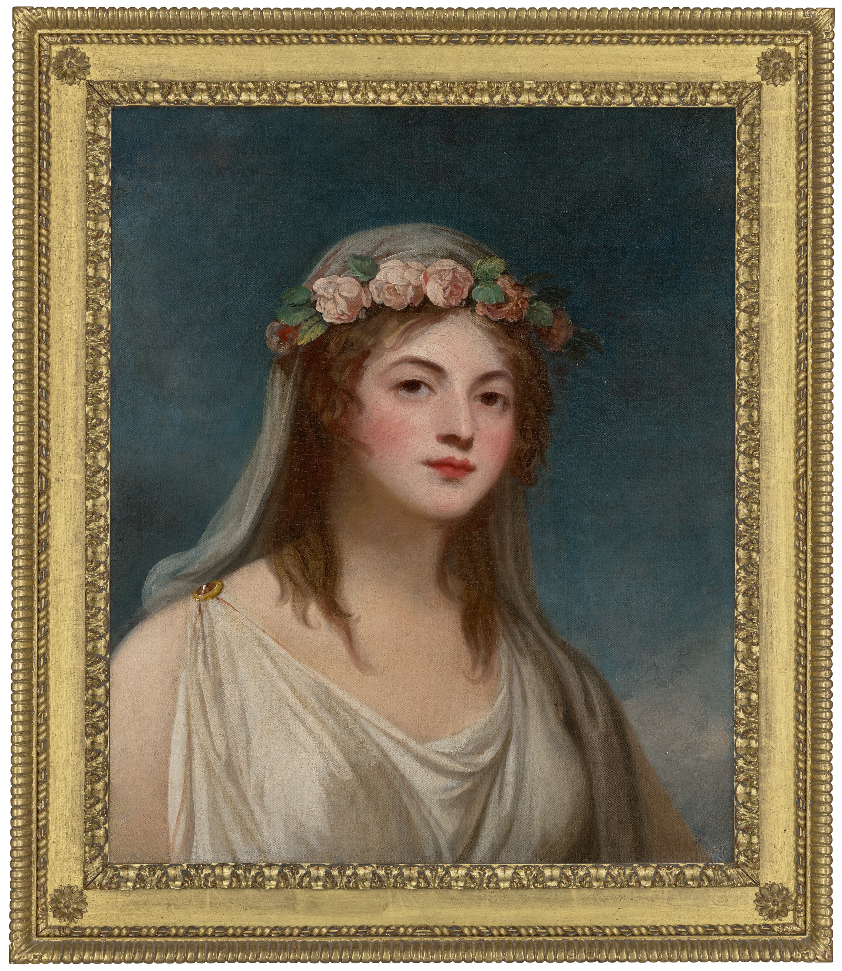 George Romney | Portrait of a lady, traditionally identified as Emma ...