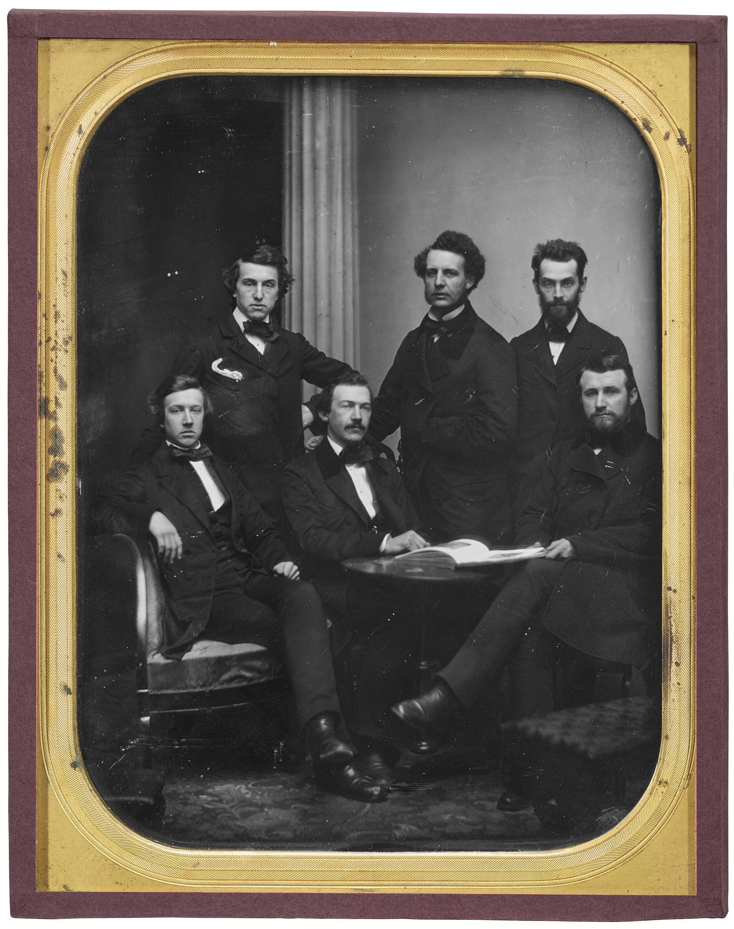 Southworth & Hawes | Six Men Posed around an Illustrated Book, c. 1850 ...