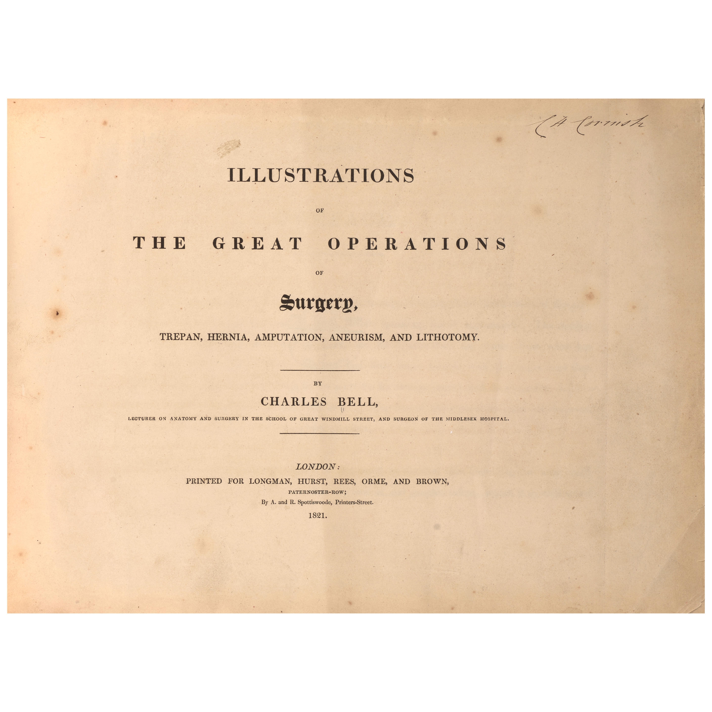 Thomas Landseer | Illustrations of the Great Operations of Surgery ...