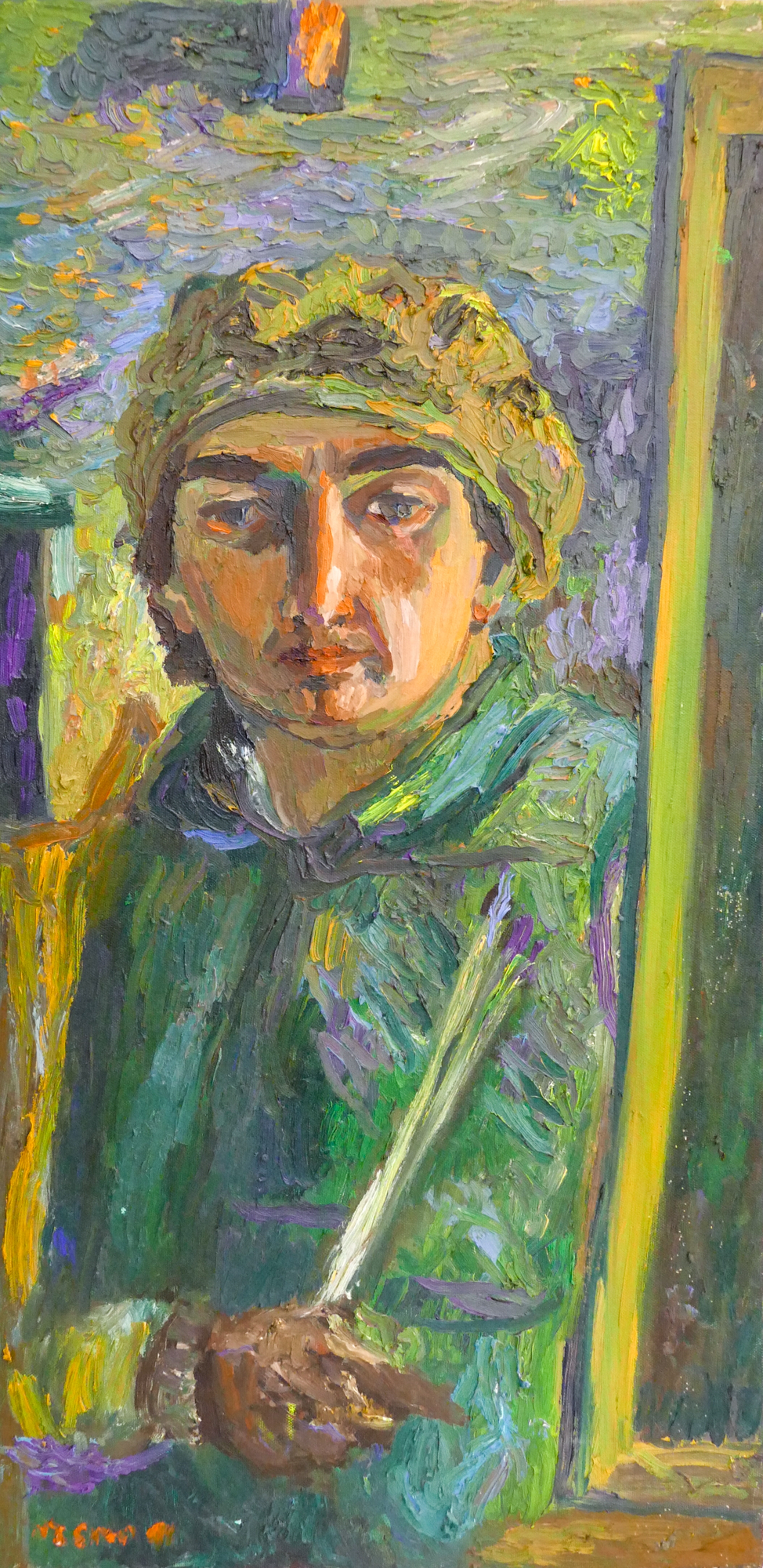 Joe Reno | Self Portrait at Work | MutualArt