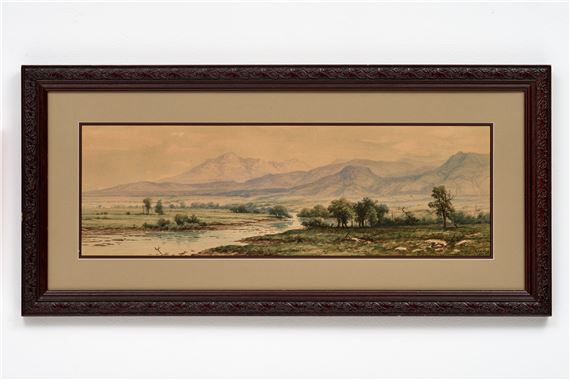George Ernest Colby | George Ernest Colby Watercolor Landscape (1890 ...