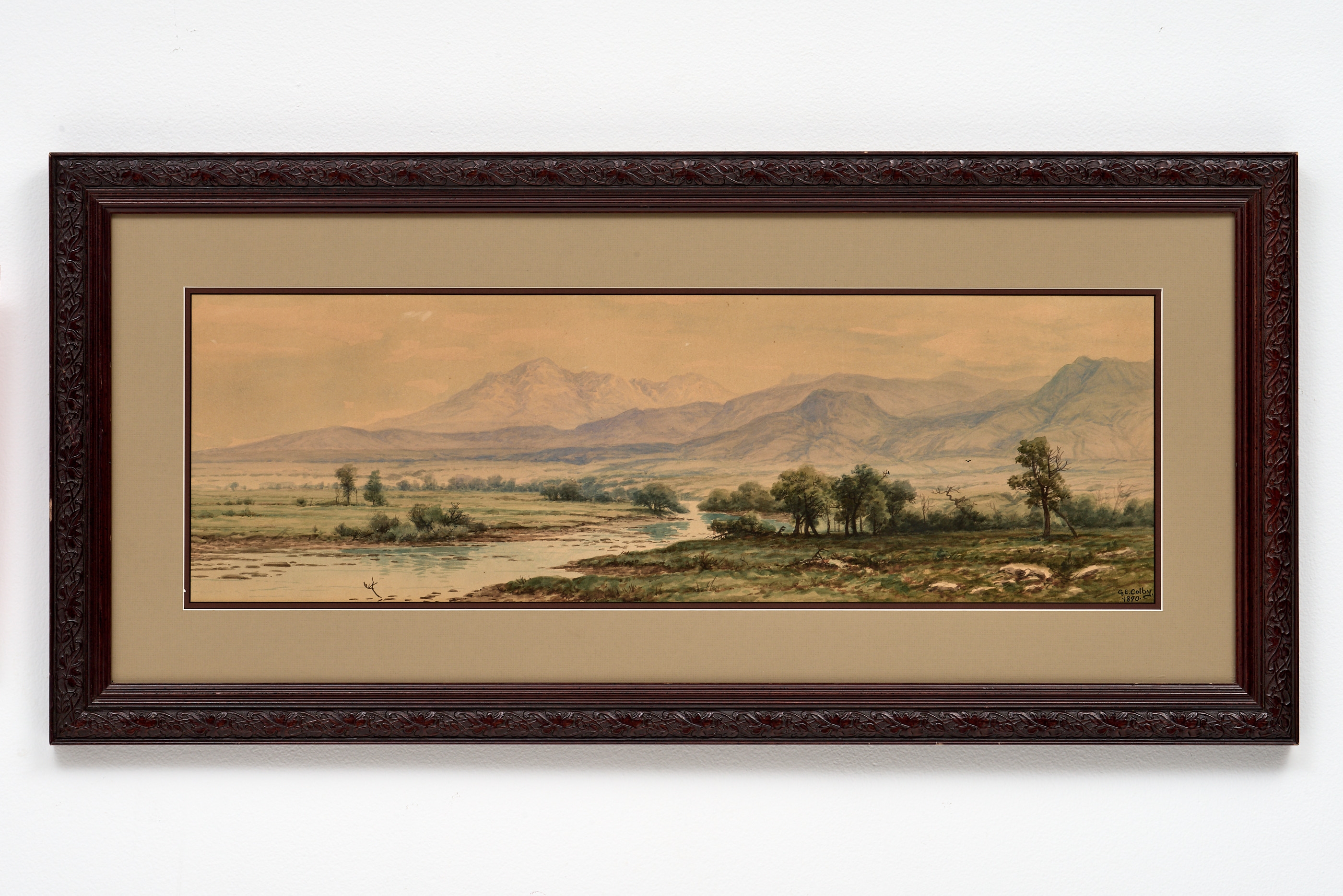 George Ernest Colby | George Ernest Colby Watercolor Landscape (1890 ...