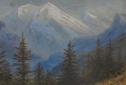 Alfred Williams | Alpine landscape (1878) | MutualArt