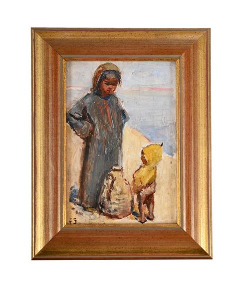 Henry Simpson | STUDY OF TWO CHILDREN COLLECTING WATER WITH THE SEA ...