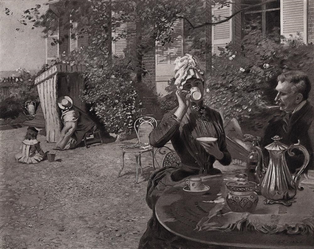 Ernest Ange Duez | Summer at the Cottage (1890) | MutualArt