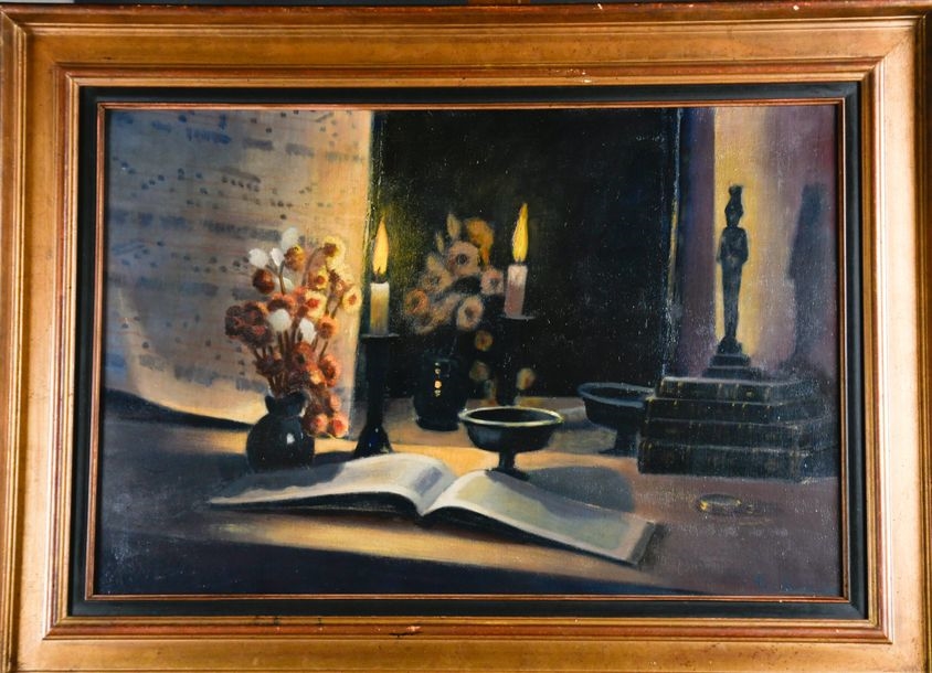 Pierre Laroche | Intérieur aux chandelles (1970) | MutualArt