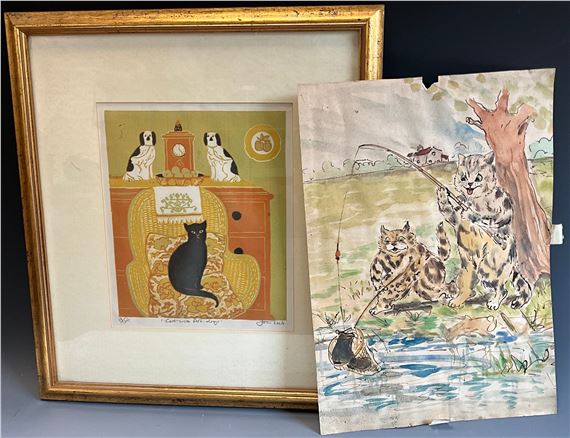 Louis Wain | 3 works; Mrs Tabitha's Cats Academy; The Cats' Half ...