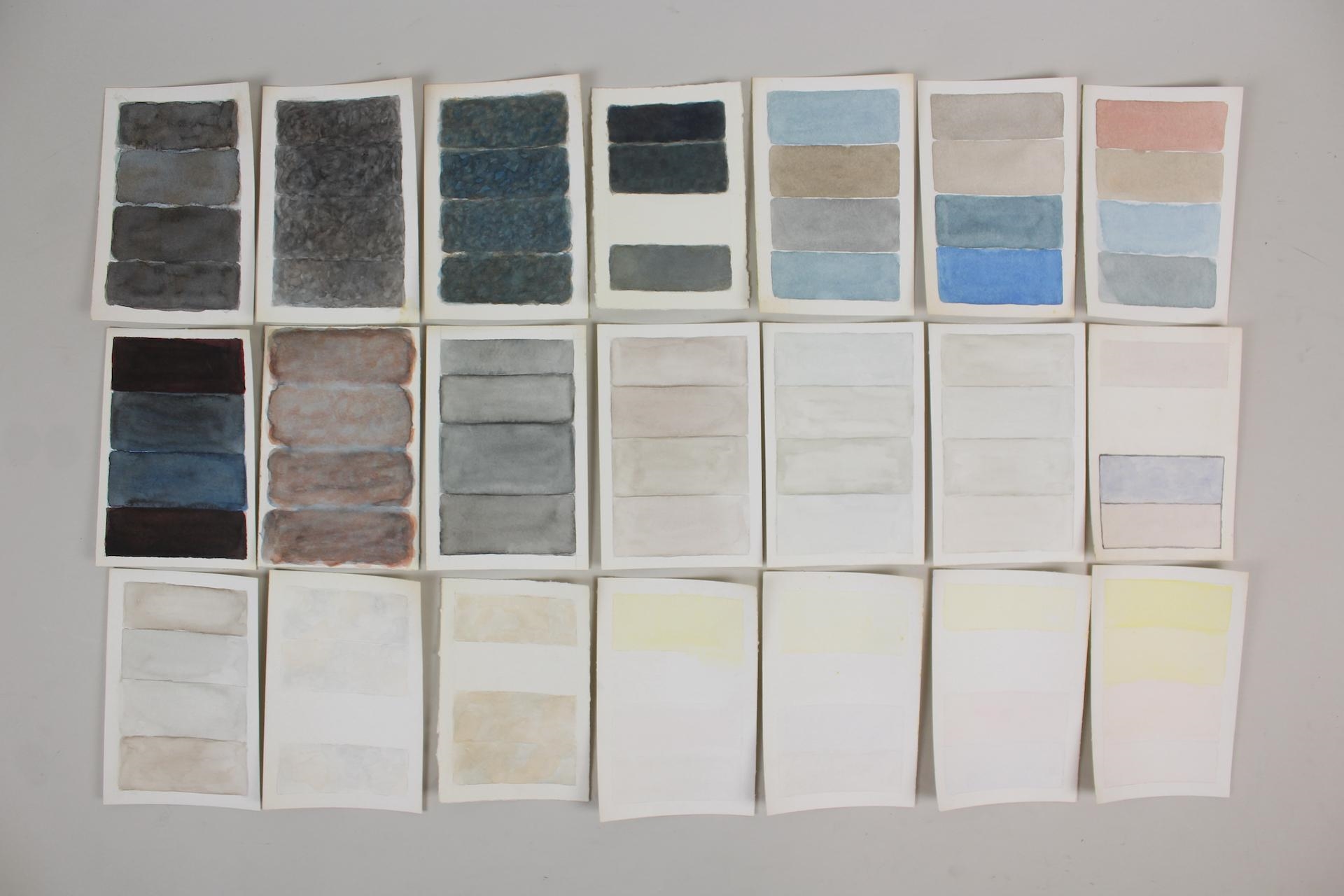 Clark Murray | Group of 21 Clark Murray Gradient Paintings; Blue, Gray ...
