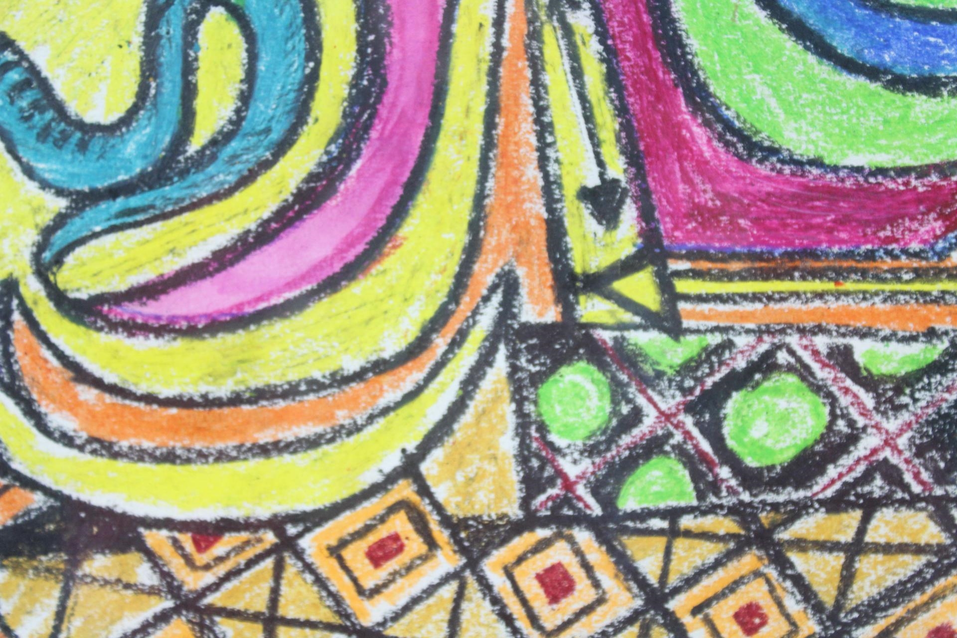 Henry George Jakobe | Henry Jakobe Modernist Abstract Pastel Painting ...