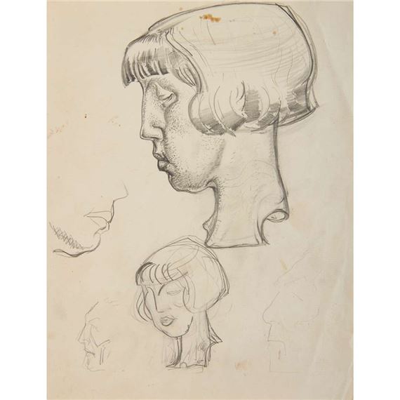 William McCance | PORTRAIT STUDY OF AGNES MILLER PARKER | MutualArt